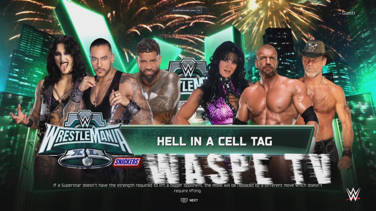 WWE 2K25 - Hell in a Cell at WrestleMania - 3v3 Trios Match - Terror ...