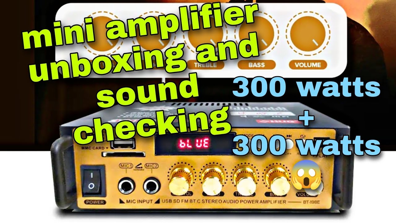 Unboxing and sound checking BT-198E mini amplifier - YouTube