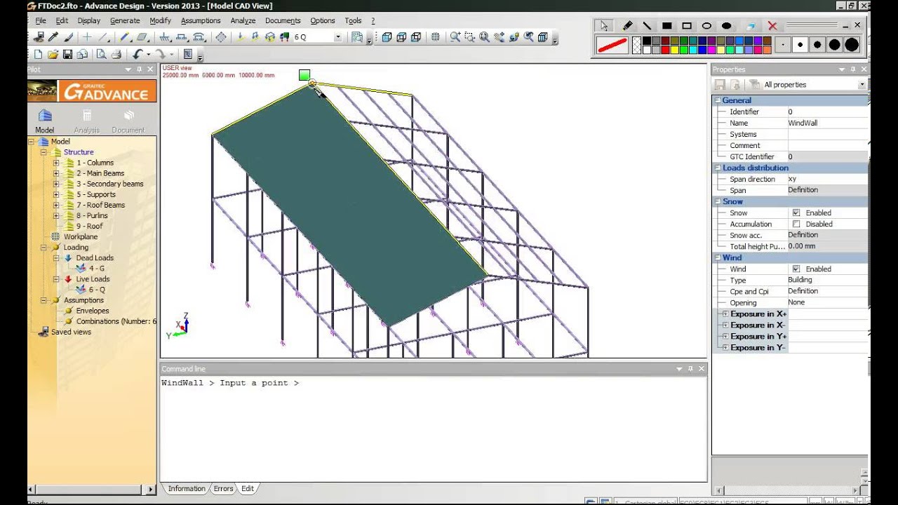 Graitec Advance Design 2013 - Adding Wind Loads Tutorial - YouTube