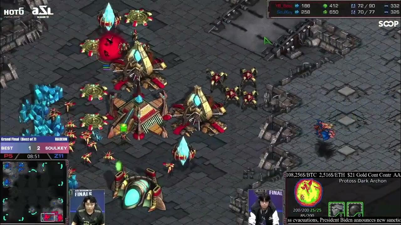 ASL S19 Finals Set 4 Best vs Soulkey PvZ @ Radeon | Starcraft Commentary - YouTube