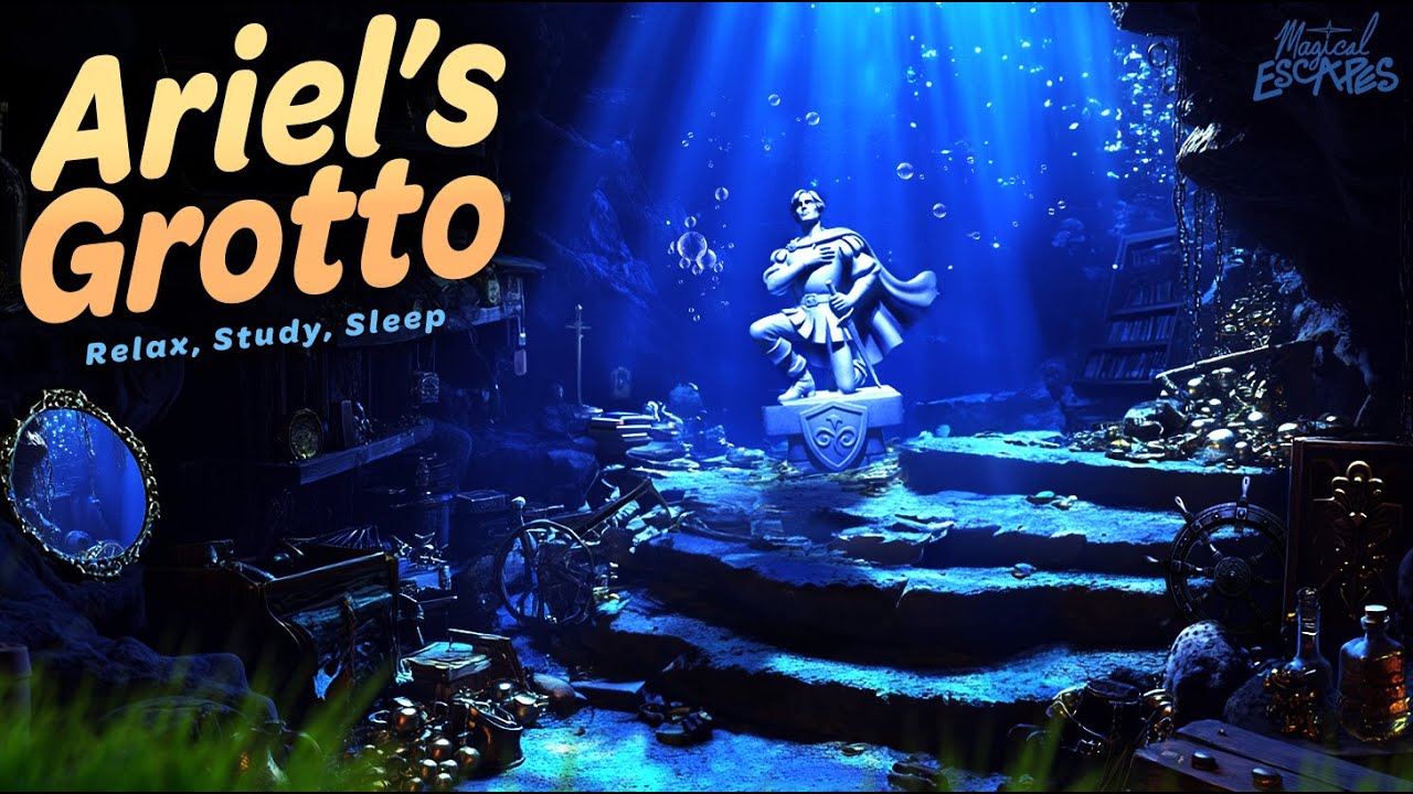 Ariel’s Grotto - The Little Mermaid Underwater Ambience | Relax, Study ...
