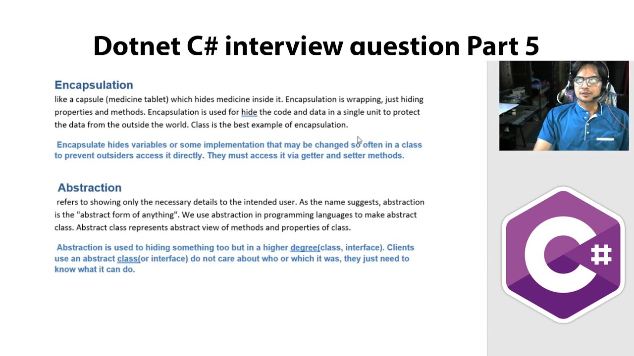 Hindi Dotnet C Interview Question Part 5 2023 Youtube 4832