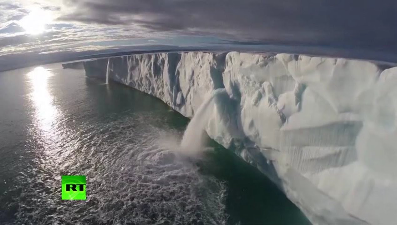 Drone Captures Extent of Arctic Sea Ice Melting - YouTube