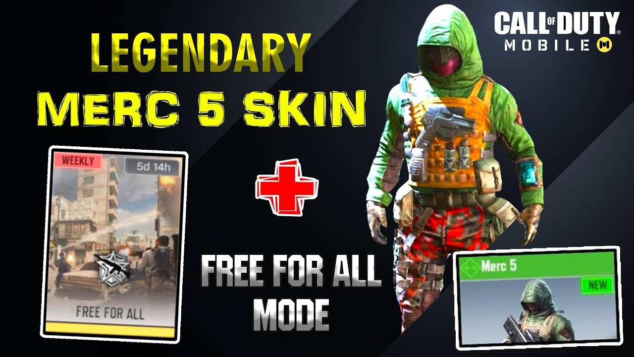 NEW Merc 5 skin and epic free for all game | COD Mobile | SL Task Force ...