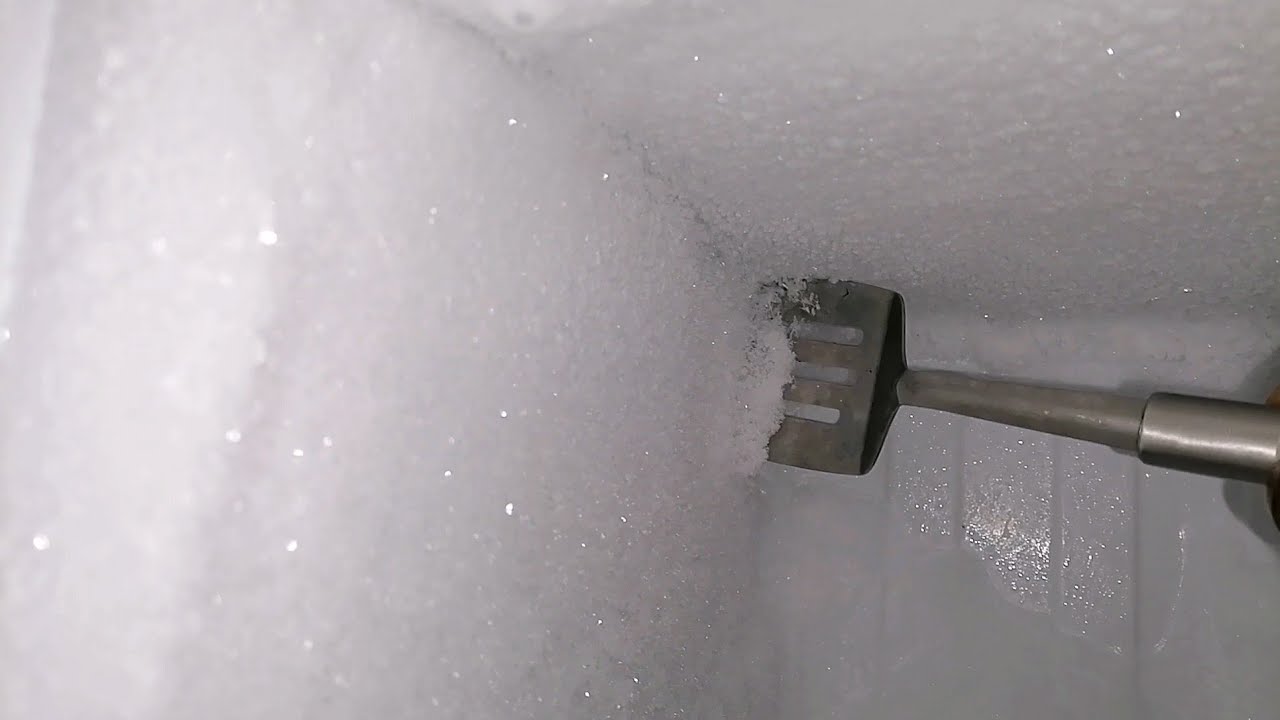 compilation of freezer frost/scraping with a spatula super deep frost💕👌 ...