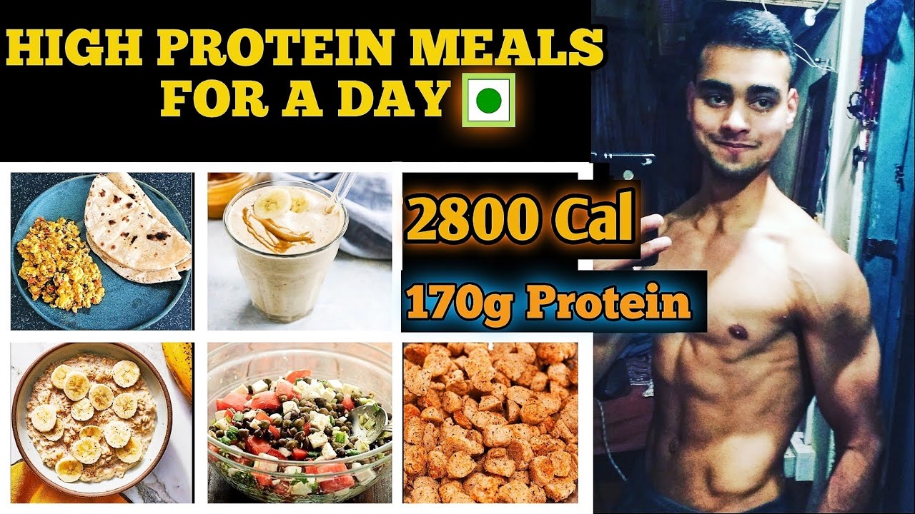 Full Day Of Eating Vegetarian Diet | High Protein Bulking Diet | 2800 Calories Diet. - YouTube