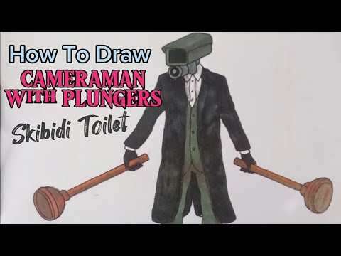 How To draw Cameraman Plunger - Skibidi Toilet - YouTube