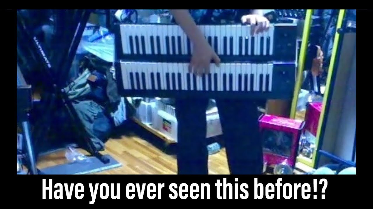 double keytar shoulder remote keyboard - YouTube