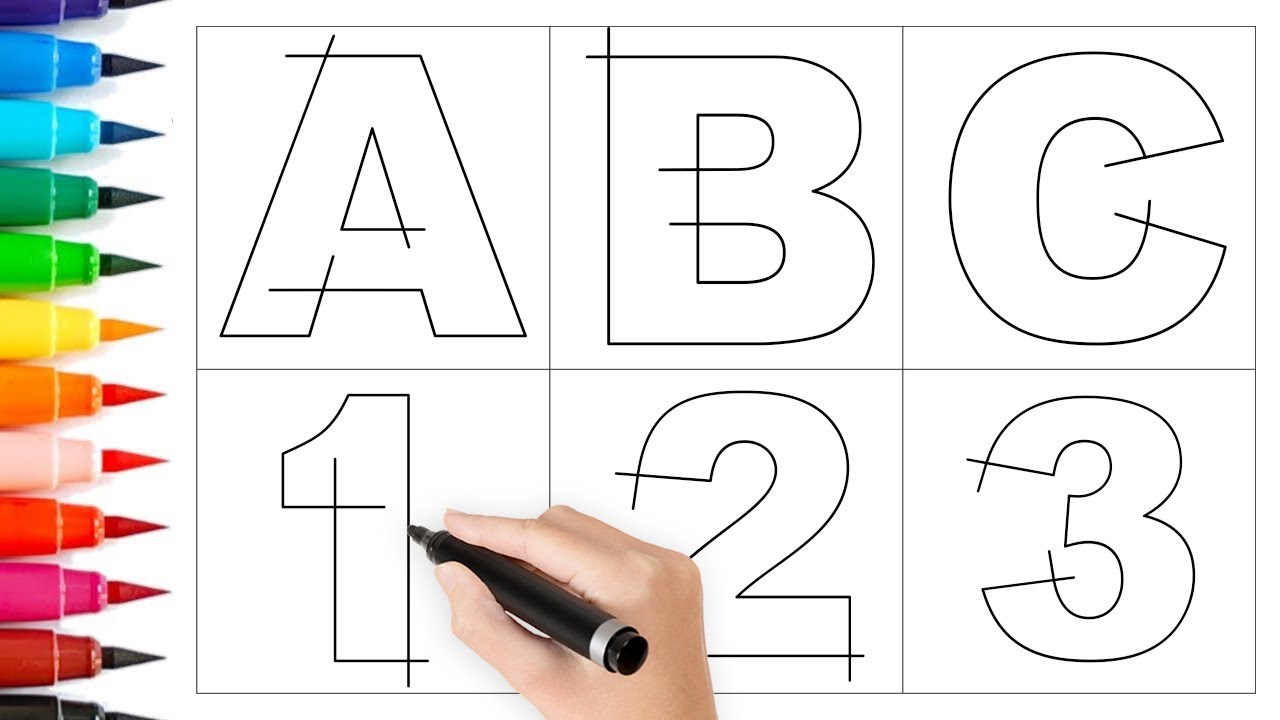 ABCD, A to Z kids learn, kids rhymes, Alphabets, 123 Numbers, Rhymes, 1 ...