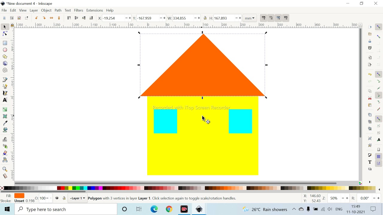 How to make a simple house in inkscape - YouTube