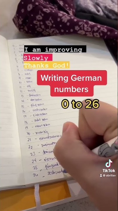MY FIRST TIME TO LEARN HOW TO WRITE GERMAN NUMBERS 🇩🇪 - YouTube