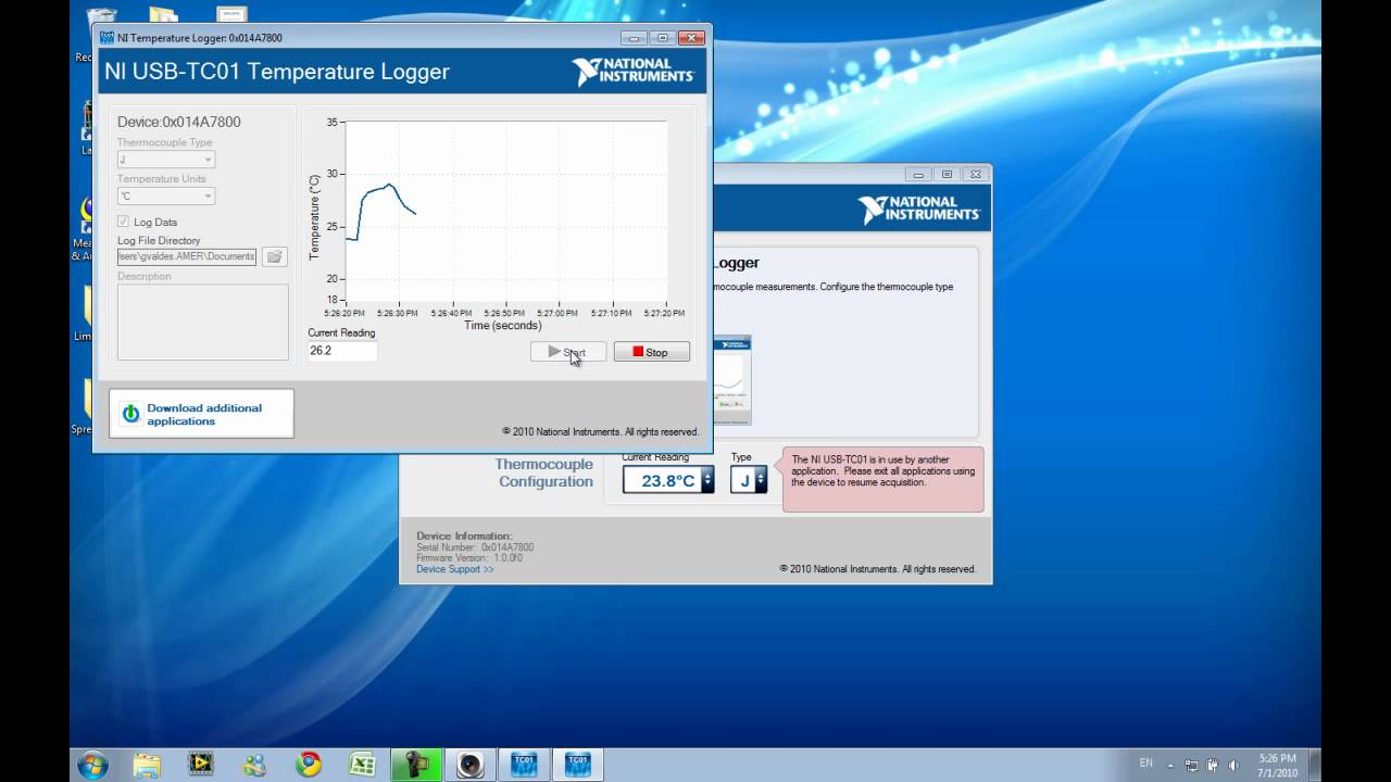 Mediciones de Temperatura con NI USB TC01 - YouTube