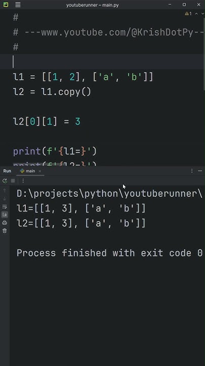 Why You Should Use deepcopy Instead Of .copy() IN Python #codingtips #python - YouTube