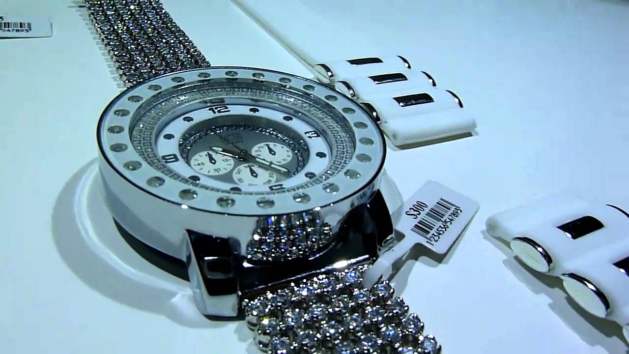 (SOLD)$149 White ICED Breitling Sport-type "4-Layer Big Face" Lab Made ...