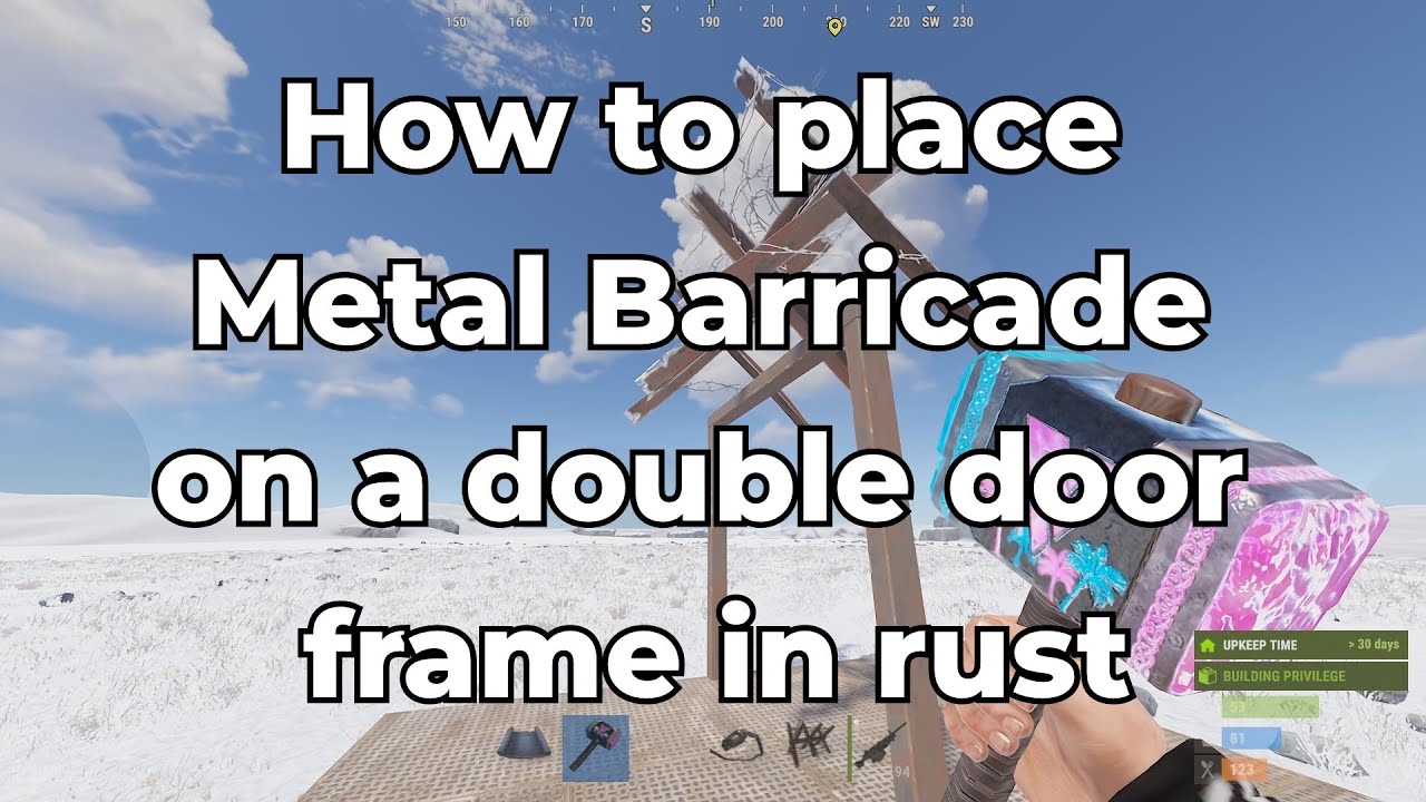 How to easily build a metal barricade on a double door frame in Rust ...