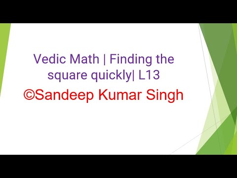 Vedic Math | Finding the square quickly| L13 - YouTube