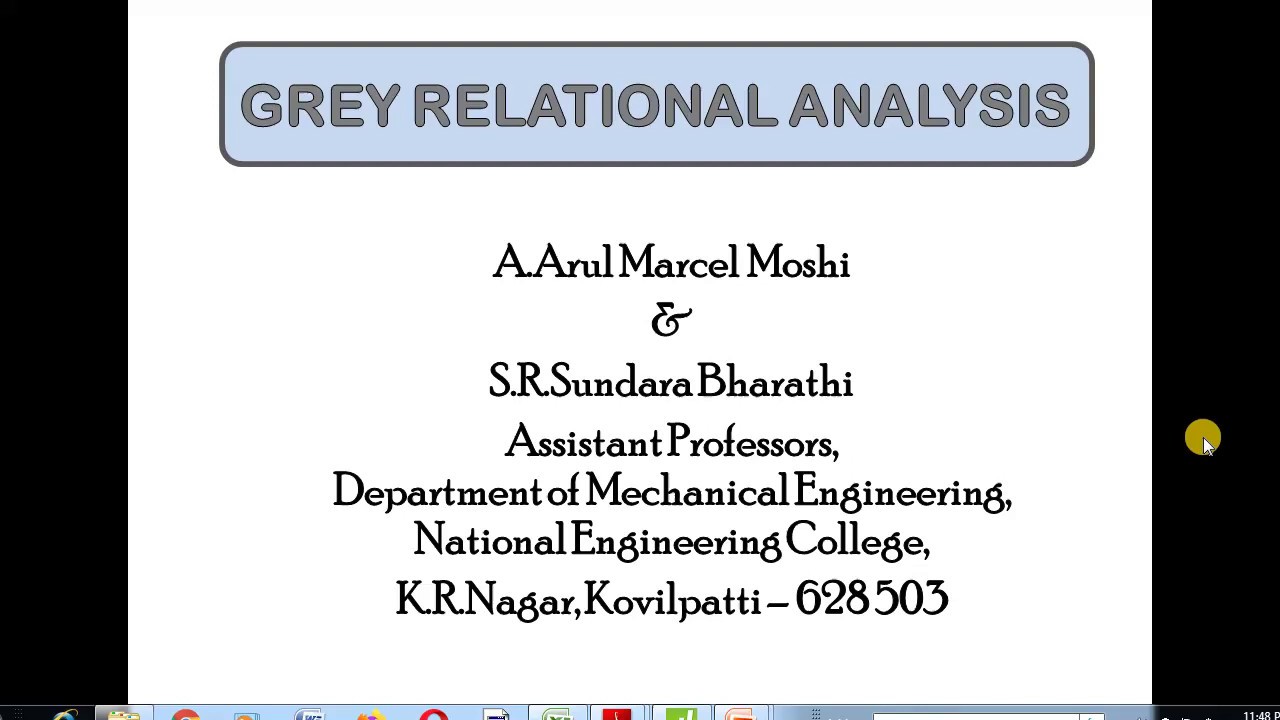 Grey Relational Analysis - YouTube