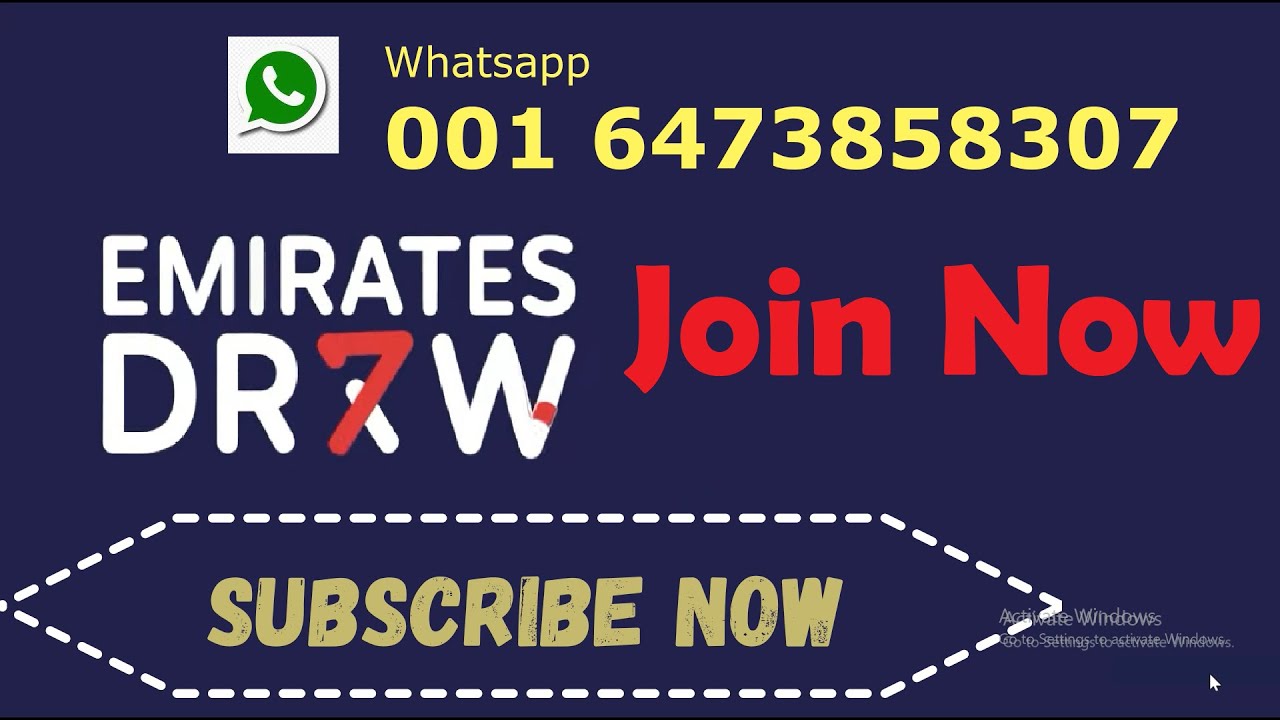 Emirates Draw, New Registration Details, click link to JOIN WHATSAPP ...