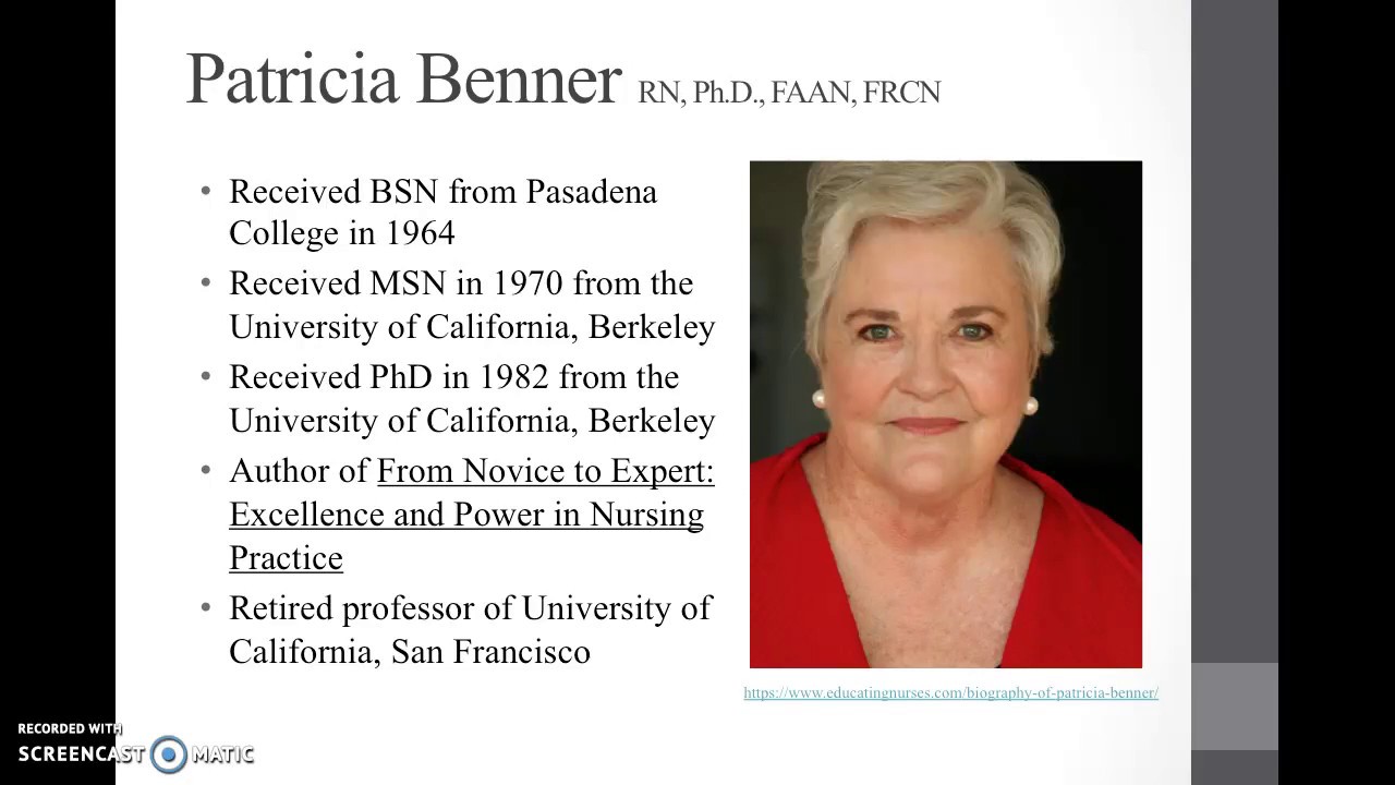 Nursing Theorist Patricia Benner - YouTube