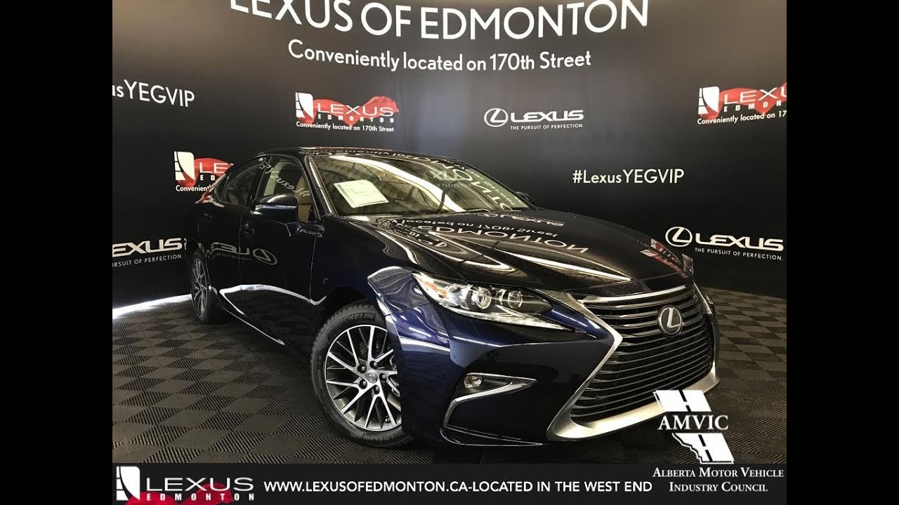 Blue 2018 Lexus ES 350 Touring Package Walkaround Review East Edmonton ...