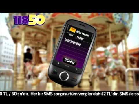 11850 SMS ile Numara Sorgulama - YouTube