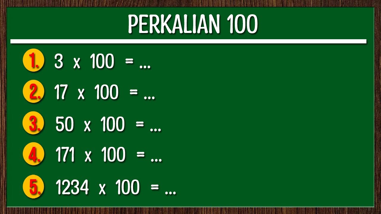 PERKALIAN 100 - YouTube