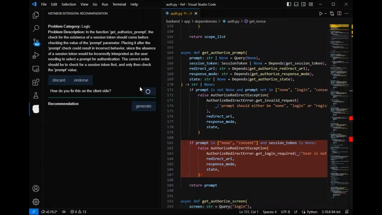 Metabob VS Code extension 1 minute showcase - YouTube