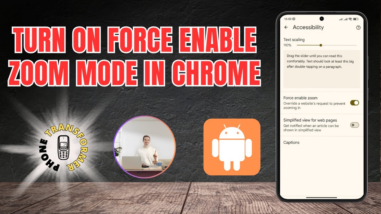 How to Turn On Force Enable Zoom Mode in Google Chrome - YouTube
