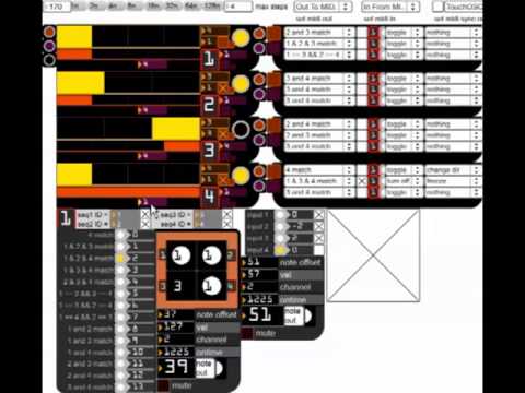 Max MSP modular midi sequencer - YouTube