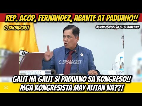 GALIT NA GALIT SI REP. PADUANO SA KONGRESO!! - YouTube
