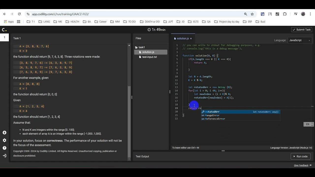 [Codility Javascript]_Array_CyclicRotation - YouTube
