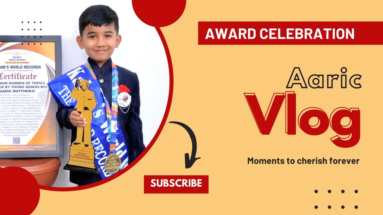 Aaric’s first award| world record|celebration vlog | stepping stone ...