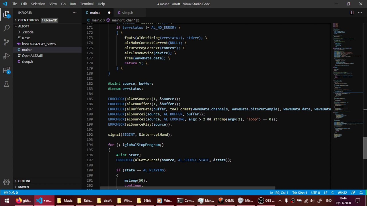OpenAL-soft running in Windows 10 ARM64 under QEMU - YouTube