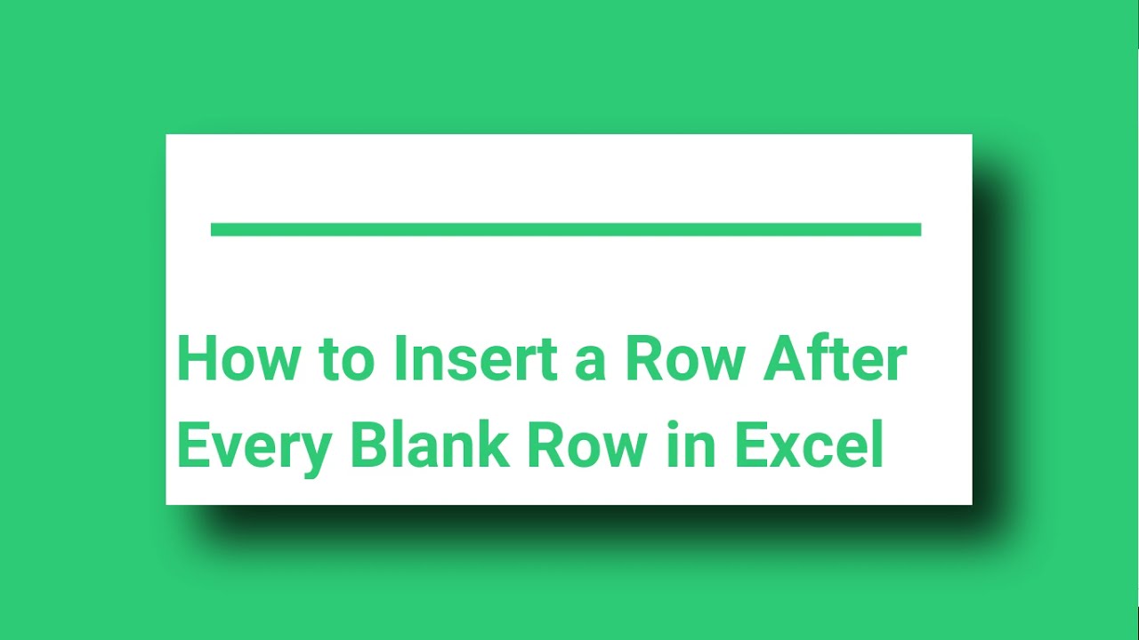 How To Insert A Blank Row After Every Row In Excel In Marathi Excel How To Insert A Blank Row After Every Row In Excel In Marathi Excel