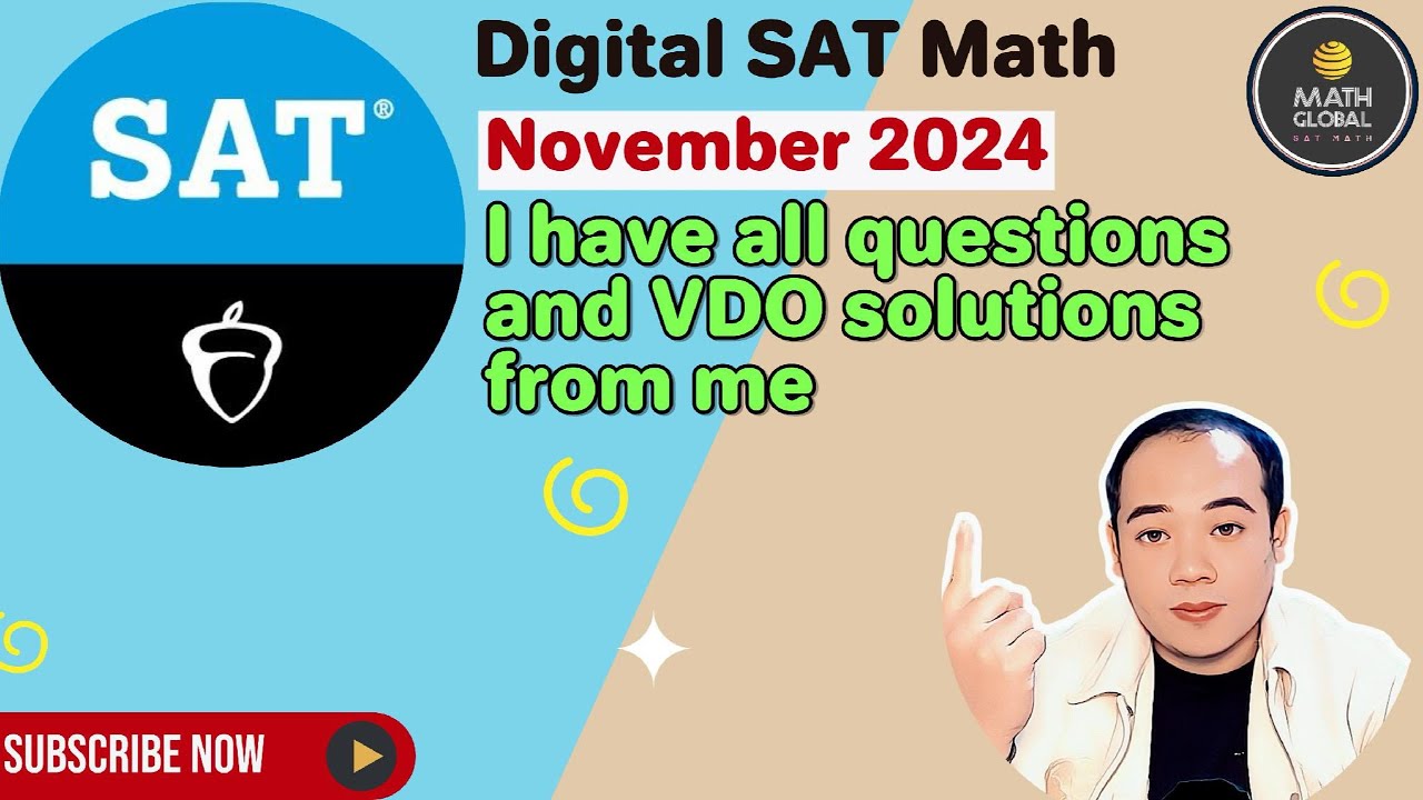 Digital SAT Math : November 2024 (Hard) - YouTube
