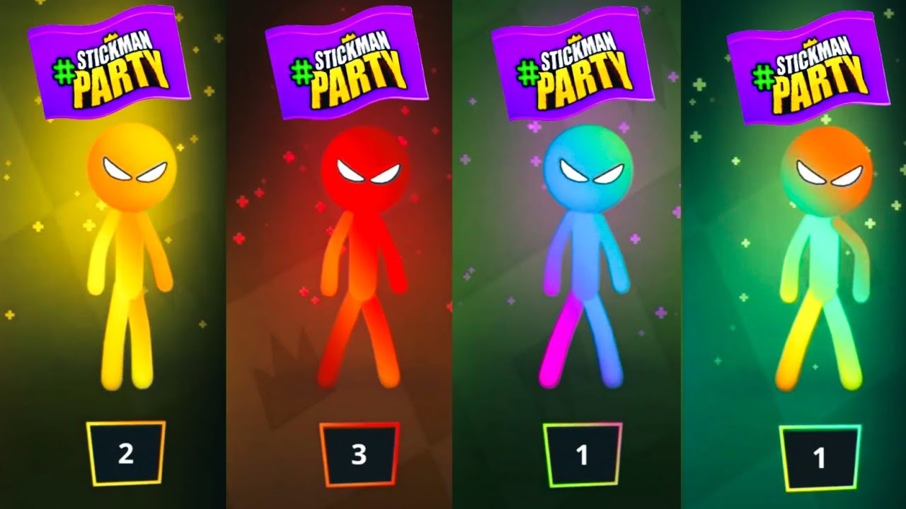 99 Stickman Party Funny MiniGames Tournament - Stickman Party 2 3 4 ...
