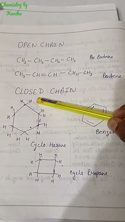 open chain and closed chain Aliphatic and aromatic compounds#organic#chemistry - YouTube