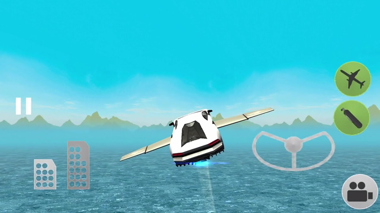 Flying Car Driving Simulator Free: Extreme Muscle Car - Airplane Flight ...