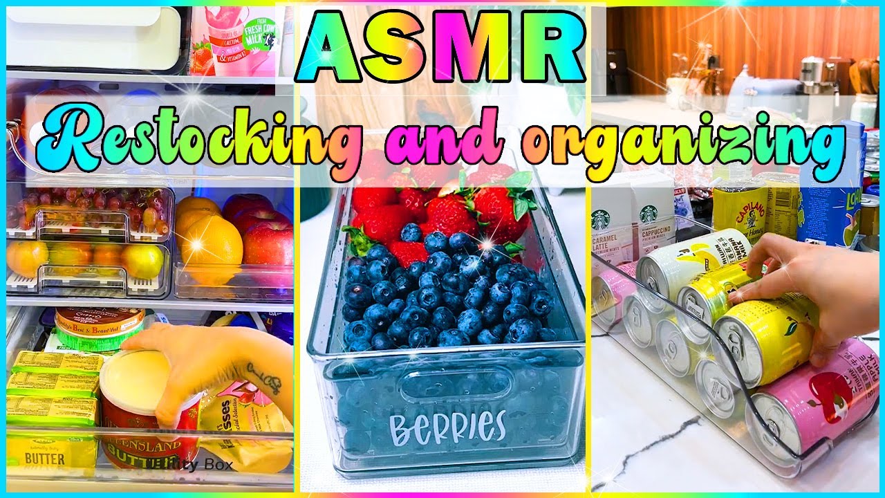 🌺 ASMR Satisfying Organizing Restocking And Refill FridgeTiktok ...