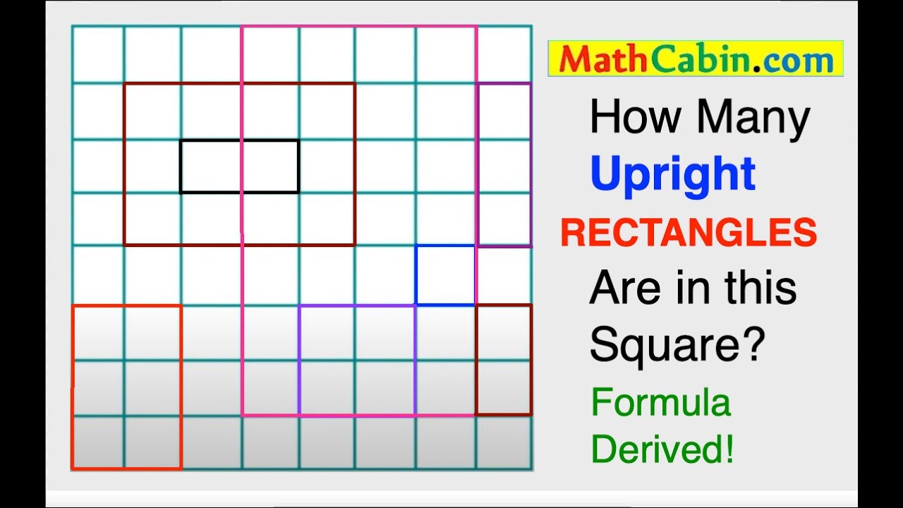 How Many Upright RECTANGLES are in this Rectangle? Summation Formula ...