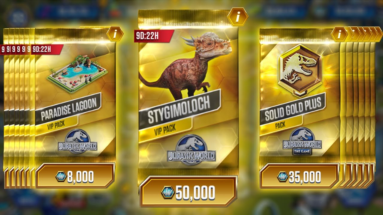 MILLION PACKS in JURASSIC WORLD THE GAME! - YouTube