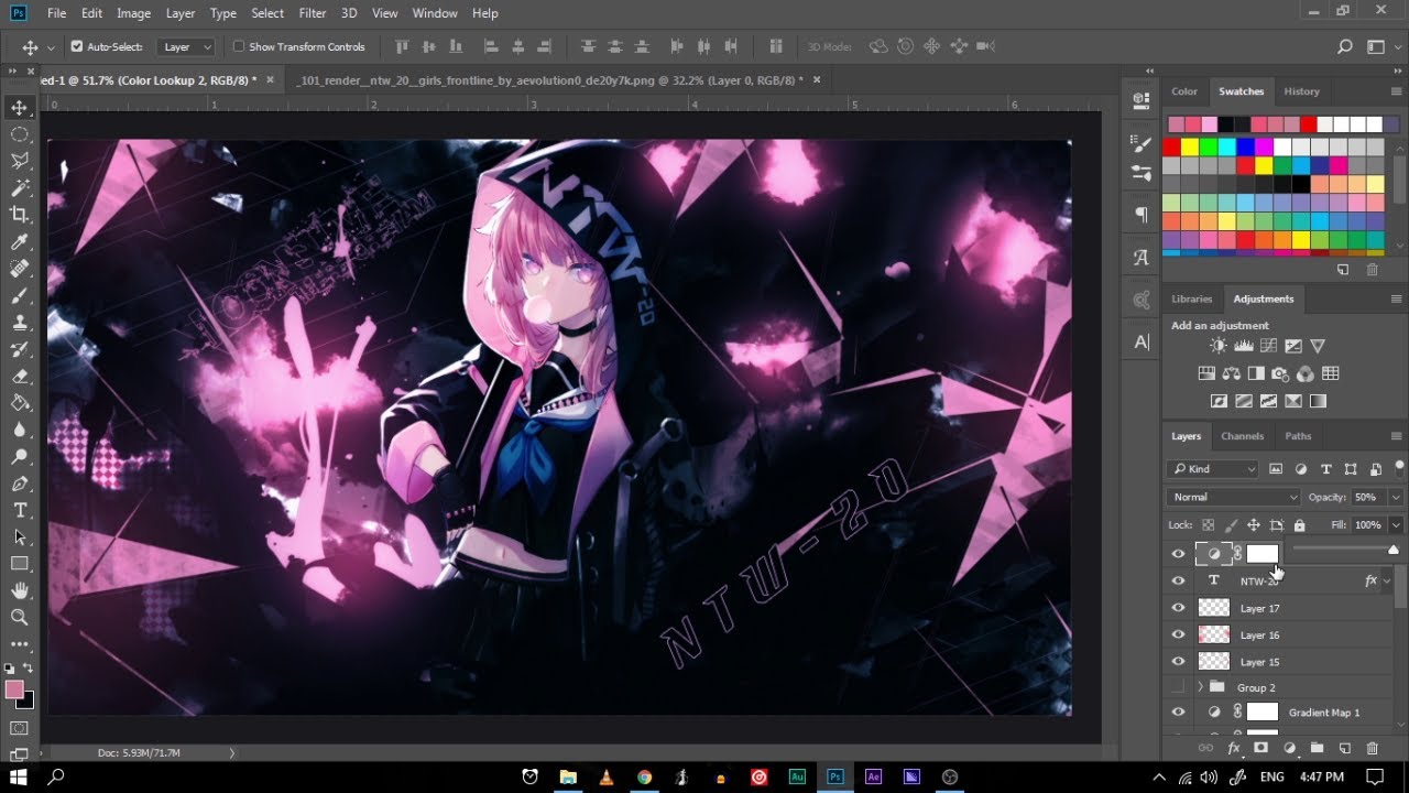 Speed Design Anime GFX for Photoshop | NTW-20 | - YouTube