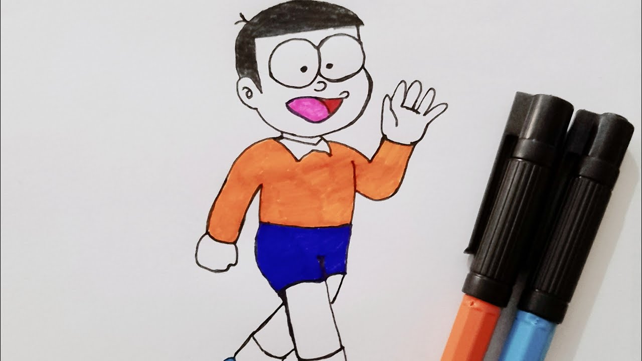 Nobita drawing from Doraemon/Doraemon/Nobita drawing - YouTube