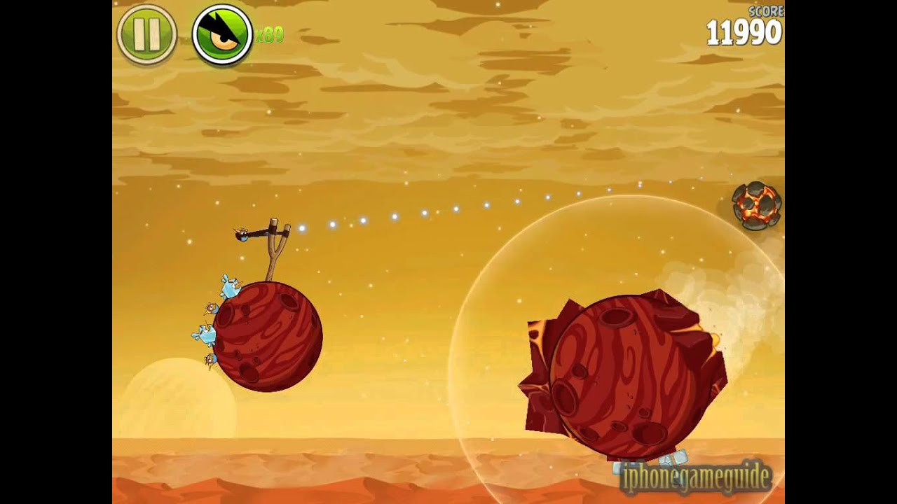 Angry Birds Space Level 5-18 Red Planet 3 Star Walkthrough - YouTube