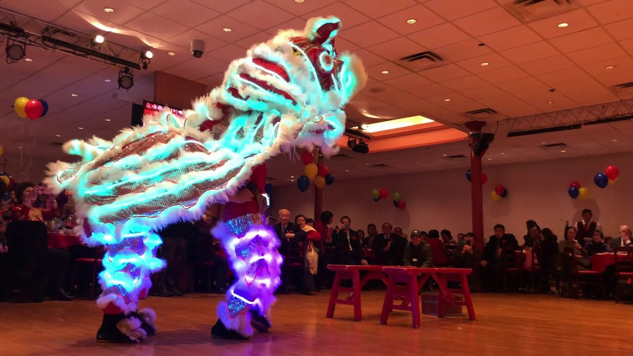 LED Lion Dance & Firecrackers - Lee Family Association // San Francisco ...