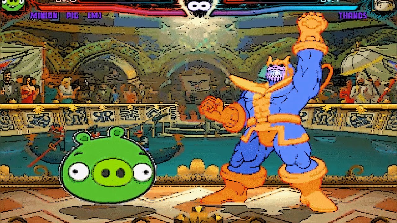 Mugen : Minion Pig (Angry Birds) Vs Thanos (Marvel) (Request) - YouTube