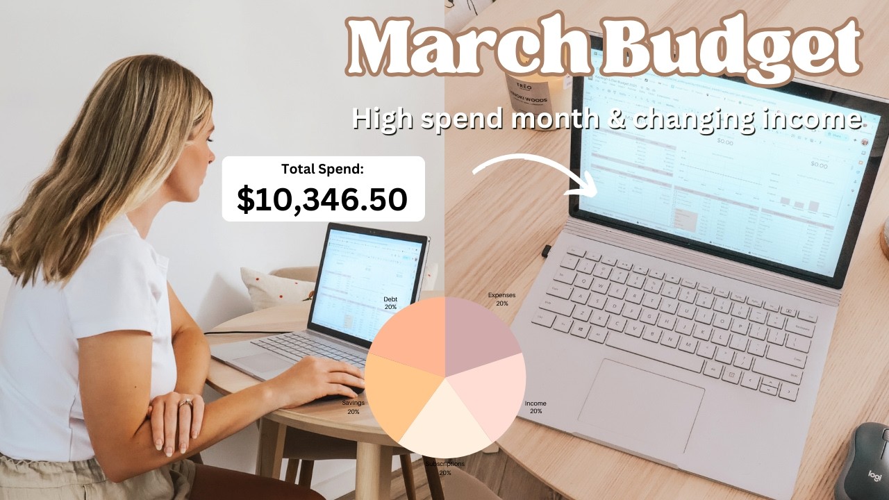 MARCH Budget With Me 💸 High spend month, changing income & February ...