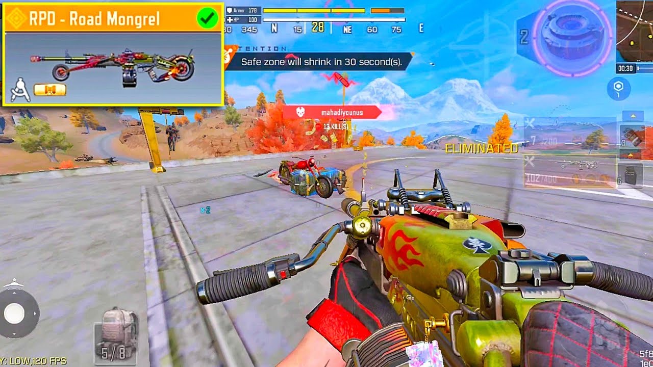 Finally Unlocked Free Legendary RPD Road Mongrel 😍 in COD Mobile - YouTube