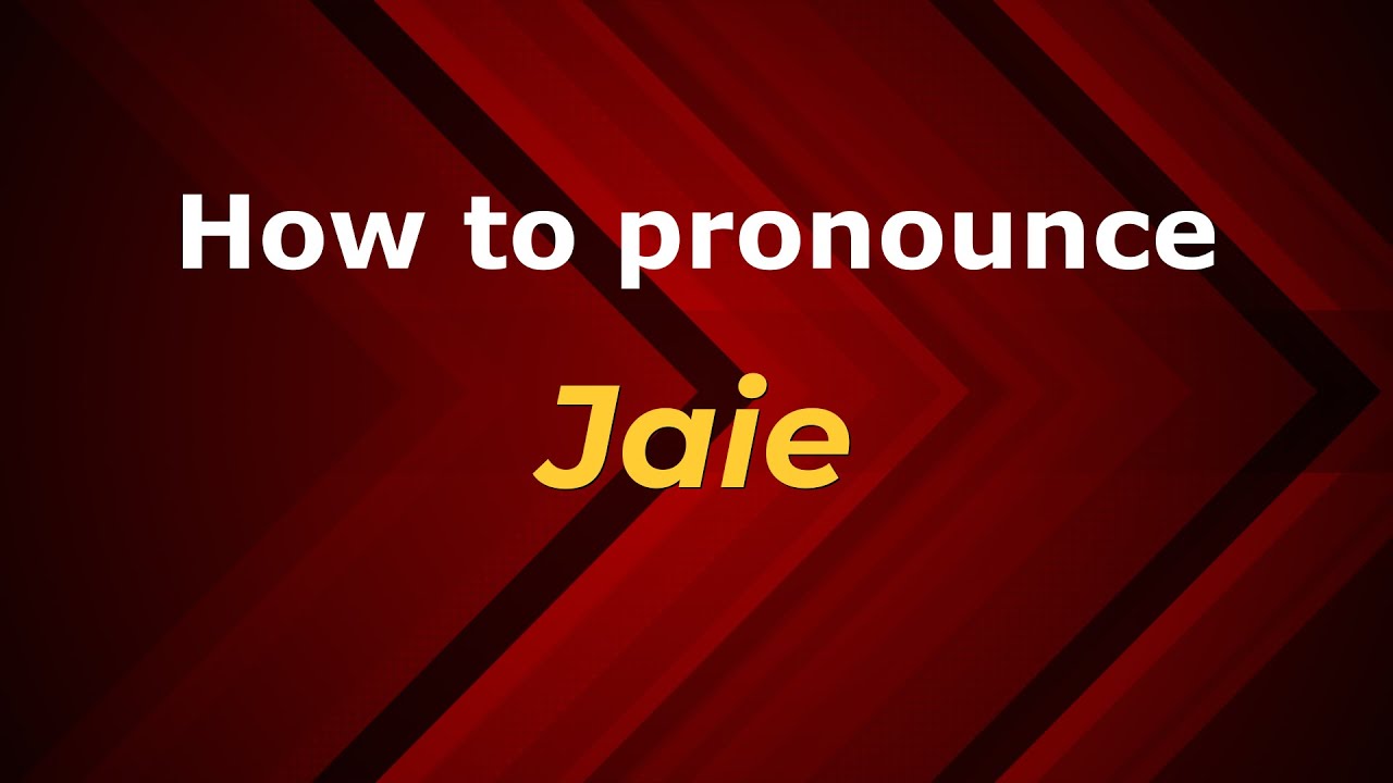 How to pronounce Jaie in Malaysia? Malaysian pronunciation of Jaie ...