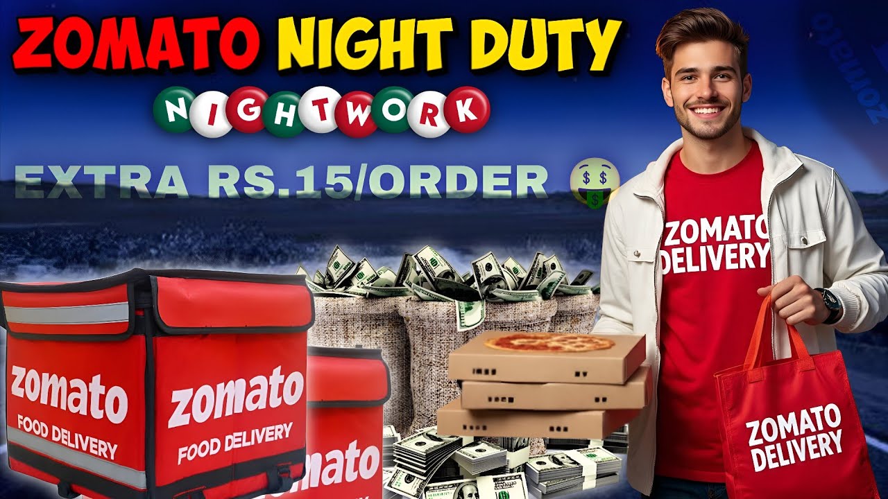 Zomato Night Duty Order Earning 🤑💸 // Food Delivery Late Night 🪙💵 - YouTube
